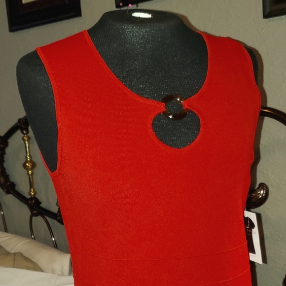 Cable & Gauge | Tops | Cable And Gauge Red Keyhole Top Large Knit Nwt ...